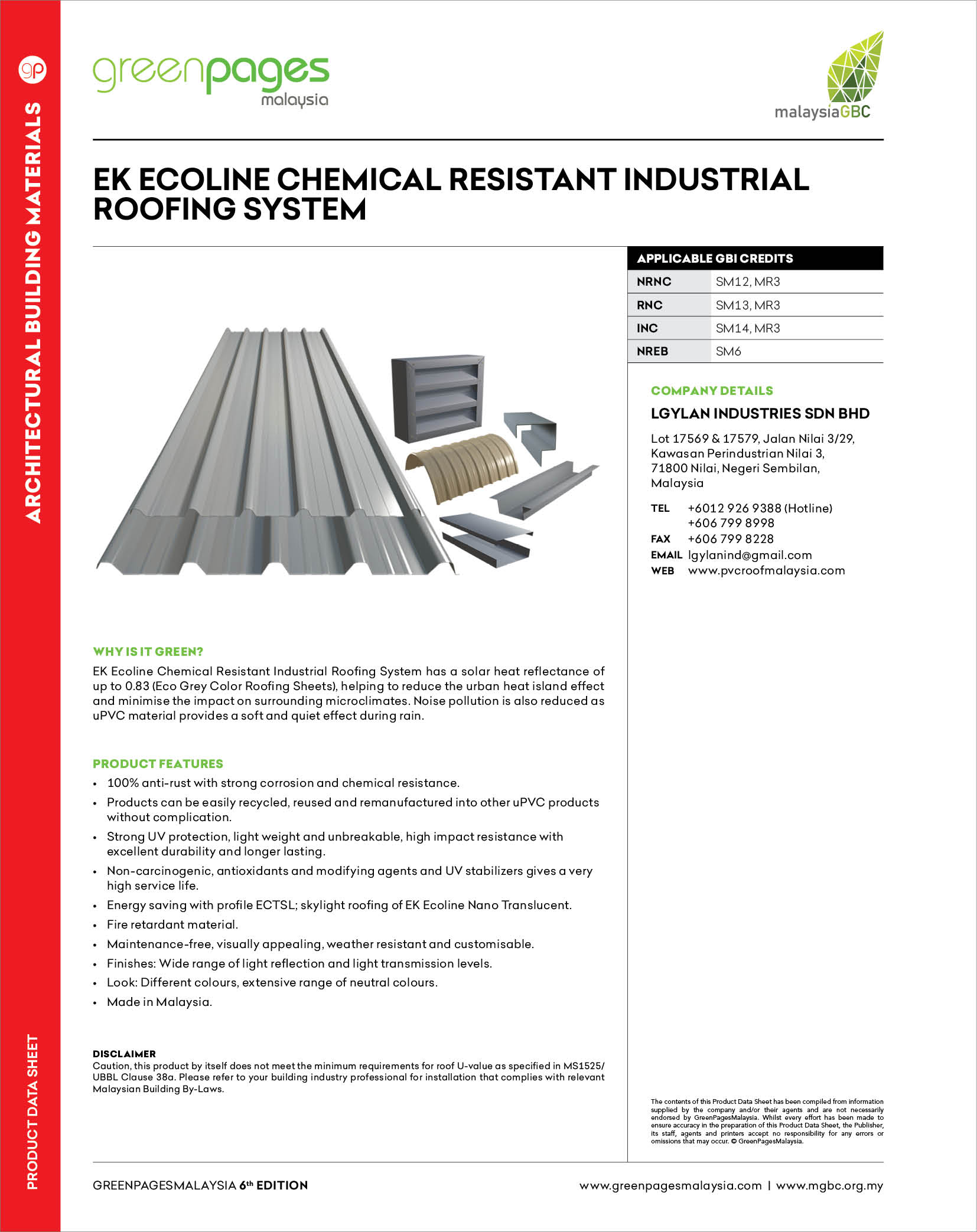 EK Ecoline Chemical Resistant Industrial Roofing System ...